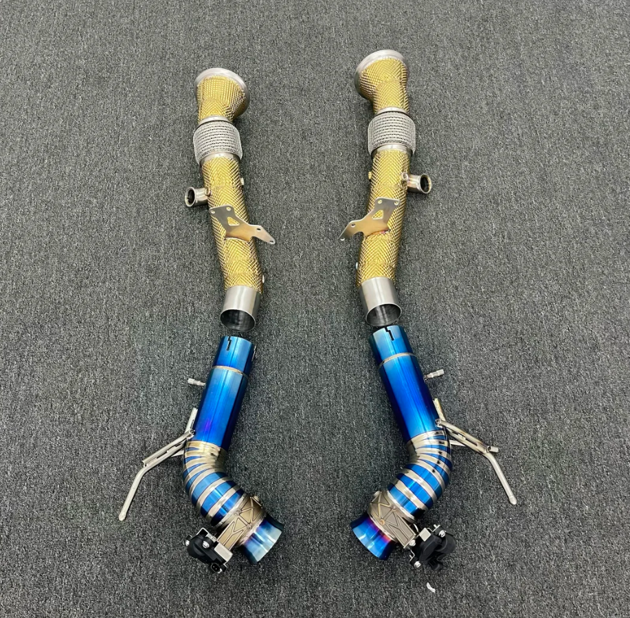Compatible with Ferrari 296 GTB 3.0T V6 Muffler 1.5mm Thick Titanium ...