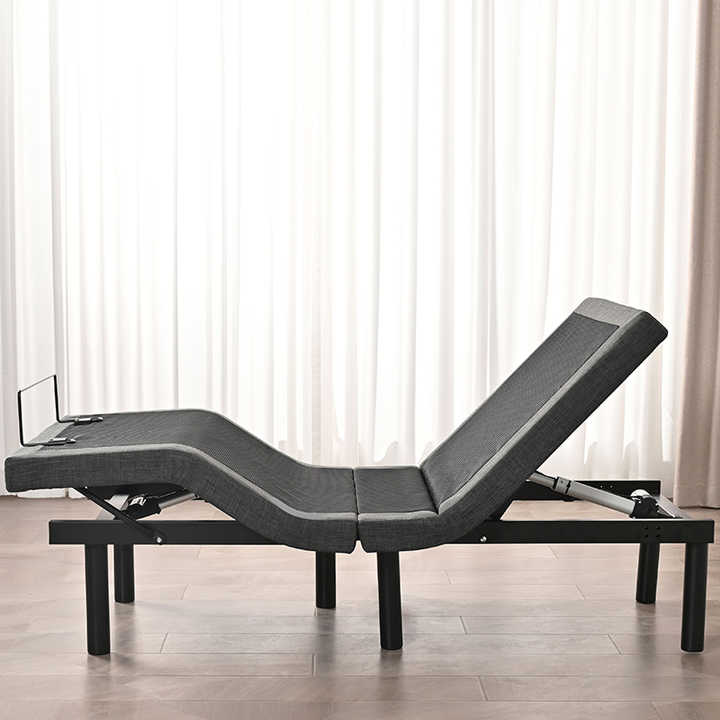 Smart Bed Base Frame with Adjustable Lumbar Support