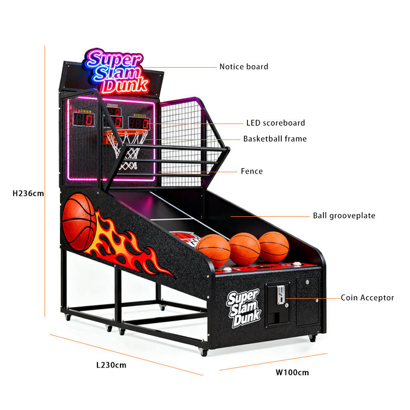 Commercial Arcade Basketball Game Machine Coin Operated Basketball Game ...