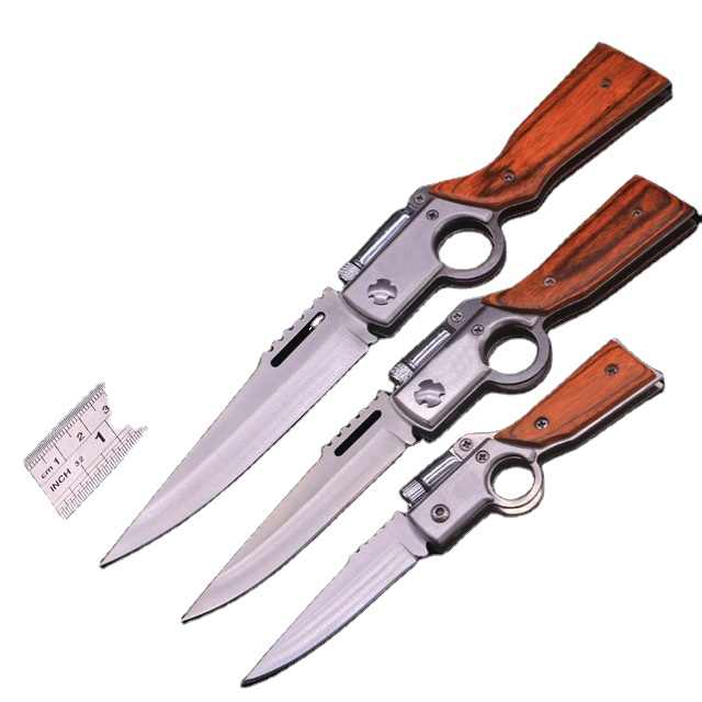 3 Sizes Folding Pocket Gun Shaped AK47 Hunting Knife
