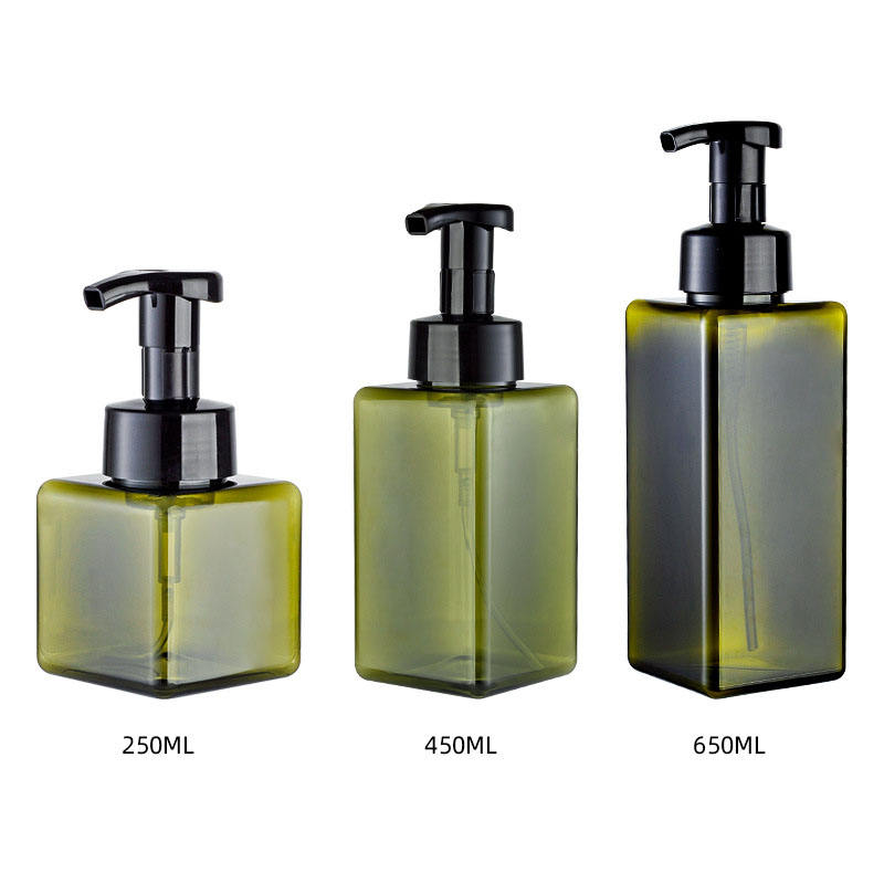 Square Hand Wash Liquid Bottle Foam Soap Shampoo Plastic Bottles with ...