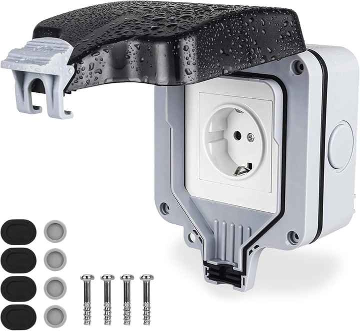 IP66 Waterproof Outdoor Wall Socket/Dustproof Weatherproof Electrical ...