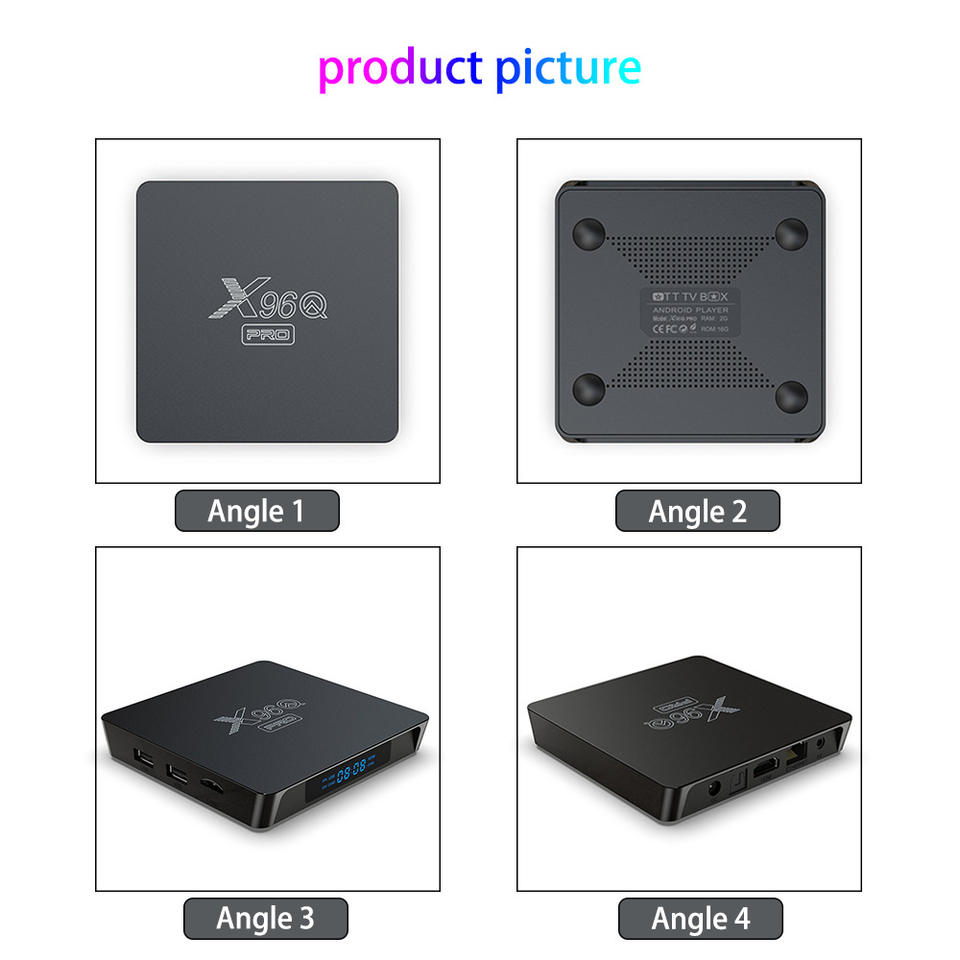 X96Q Pro Android TV Box with Allwinner H313 1GB/8GB 2GB/16GB 100M LAN.2 ...