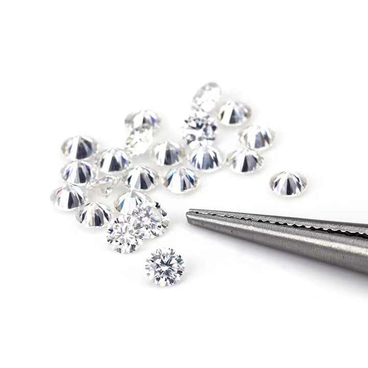 VVS-VS White DEF Round CVD HPHT Loose Lab Created Cultivated Grown Diamond 1mm 2mm 3mm Without ...