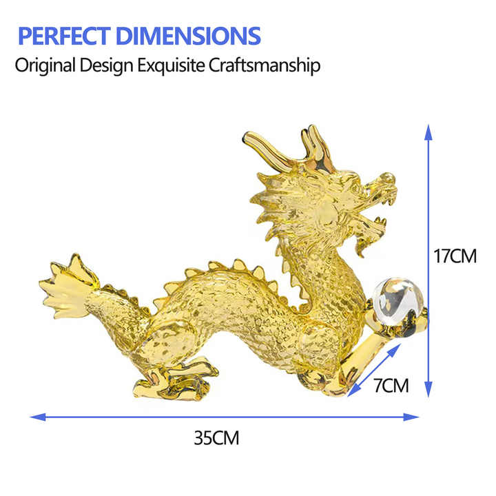 Large Acrylic Transparent Dragon Statue Sculpture Home Decoration and ...