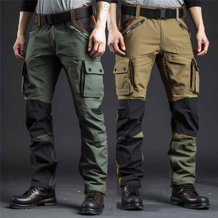 Factory Men Trousers Heavy Duty Worker Wear Combat Pockets Cargo Knee ...