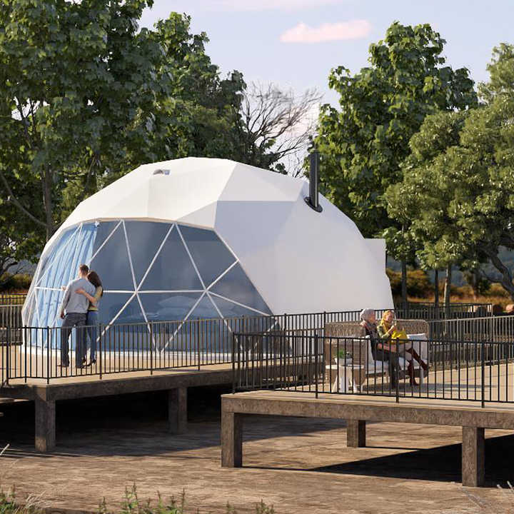 Soundproof 6M Glamping Geodesic Igloo Outdoor Dome Tent