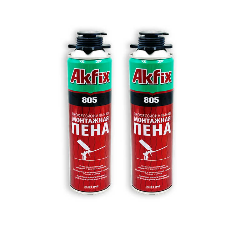 Akfix Large Expansion PU Foam Spray Set for Woodworking Construction ...