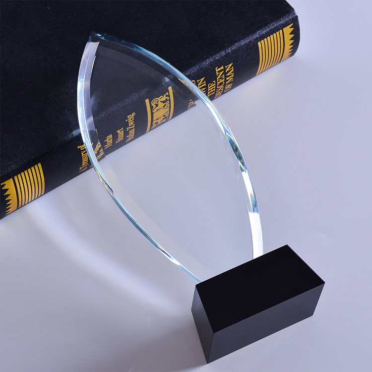 Buy In Bulk Leaf Shape Trophy Blue Crystal Award | Alibaba.com