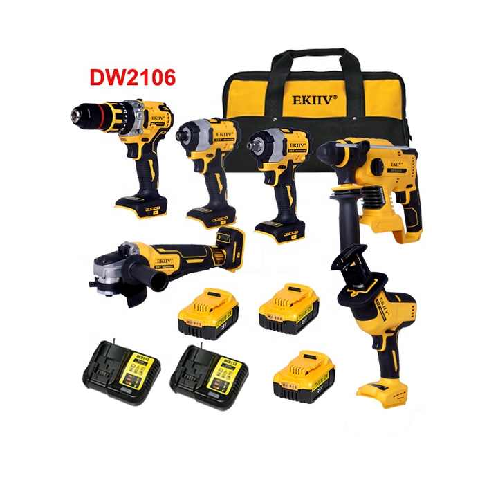 EKIIV 20V Combo power tools set electric hammer drill angle grinder ...
