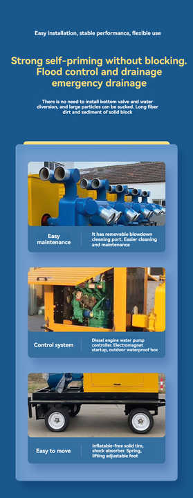 Truck Large Flow Self-Priming Mobile Pump Unit 1000 Square Diesel ...