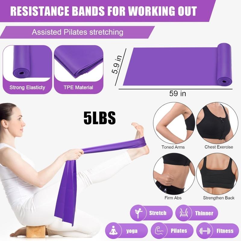 Women Home Yoga Workouts Gift Include Ball Yoga Circle Resistance Bands ...