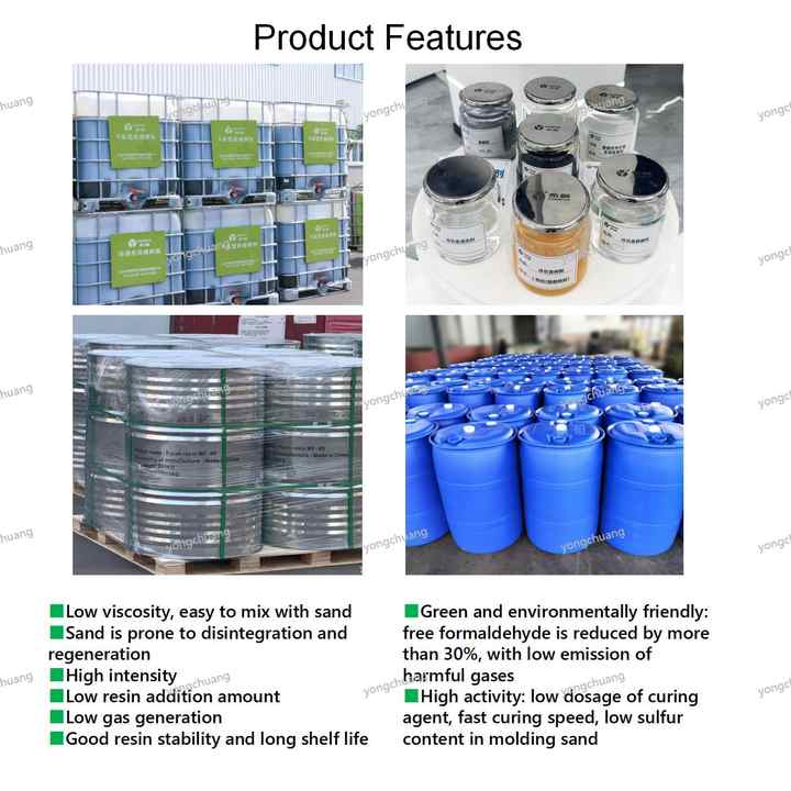 Good Liquidity Sand Mold Binder Furan Resin Polymer Cast Steeliron for ...