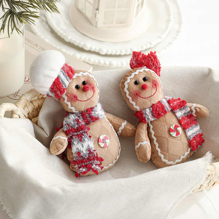 Hanging Gingerbread Christmas Decorations Cookie Color Christmas Plush ...