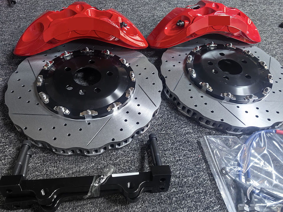 Red Forged Brake Kit Front Wheel Big 6 Pot Calipers 380mm Floating ...