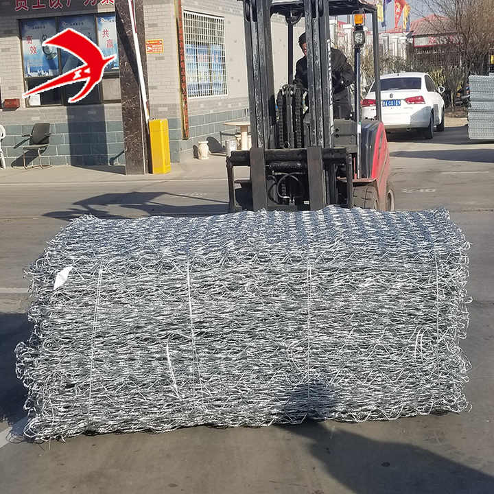 2m X 1m X 1m PVC Coated Galfan Galvanized Hexagonal Woven Curved Gabion ...