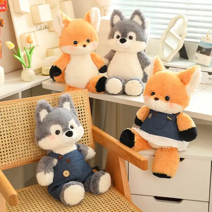 Healing Forest Cute Cat & Husky Stuffed Animal Plush Toys Bear & Sheep ...
