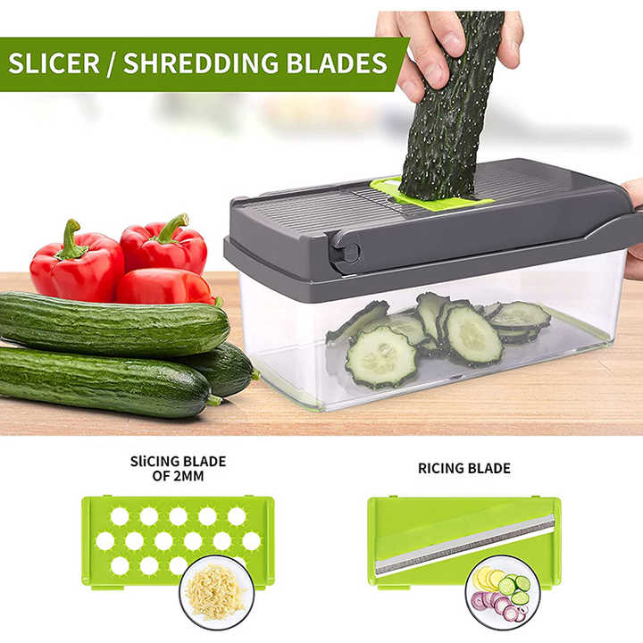 Multifunctional Manual Vegetable Cutter 16 in 1 - Slicer, Chopper ...
