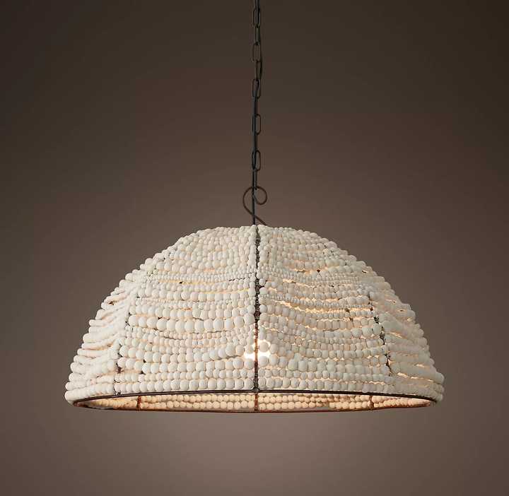 Custom Made Modern Clay Bead Led Dome Chandelier Living Room Hotel ...