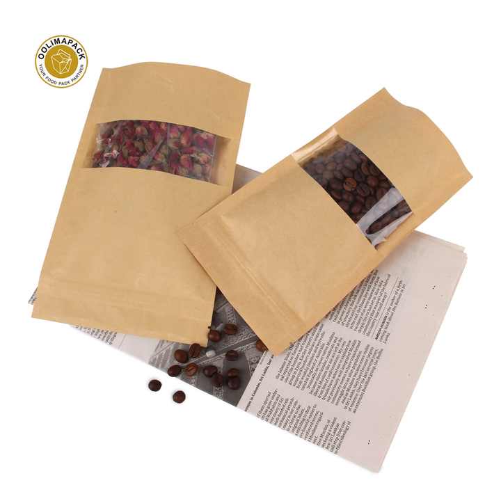 Custom Paper Bag Doy Pack Kraft Mini Paper Bags with Aluminum Foil ...