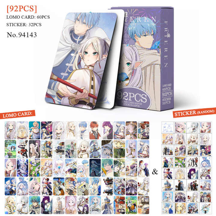 92PCS Frieren beyond Journey's End Lomo Card Sticker Gift Box