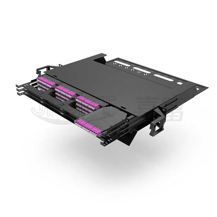 1U 144 Core High Density MPO Fiber Optic Chassis OM4 Multimode Full ...