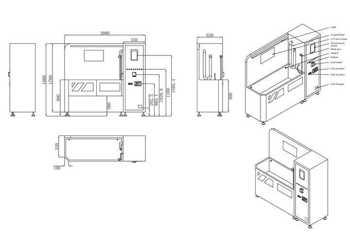 New Invention Portable Automatic Dog Grooming Bath Machine Self-Service ...