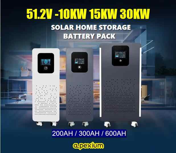 30kw 600AH Lithium Ion Battery Pack 300Ah 200Ah Wall Mounted Moveable ...