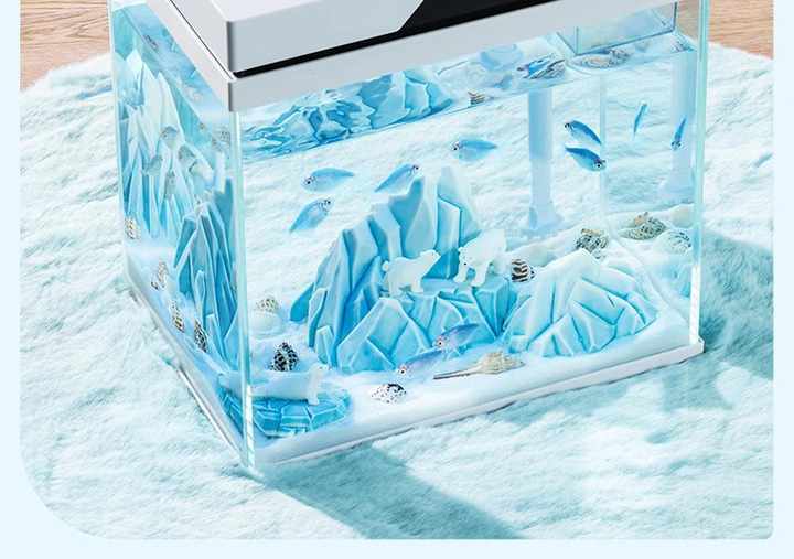 Smart Ultra-White Glass Aquarium Tank Rectangular Filter Aquarium Tank ...