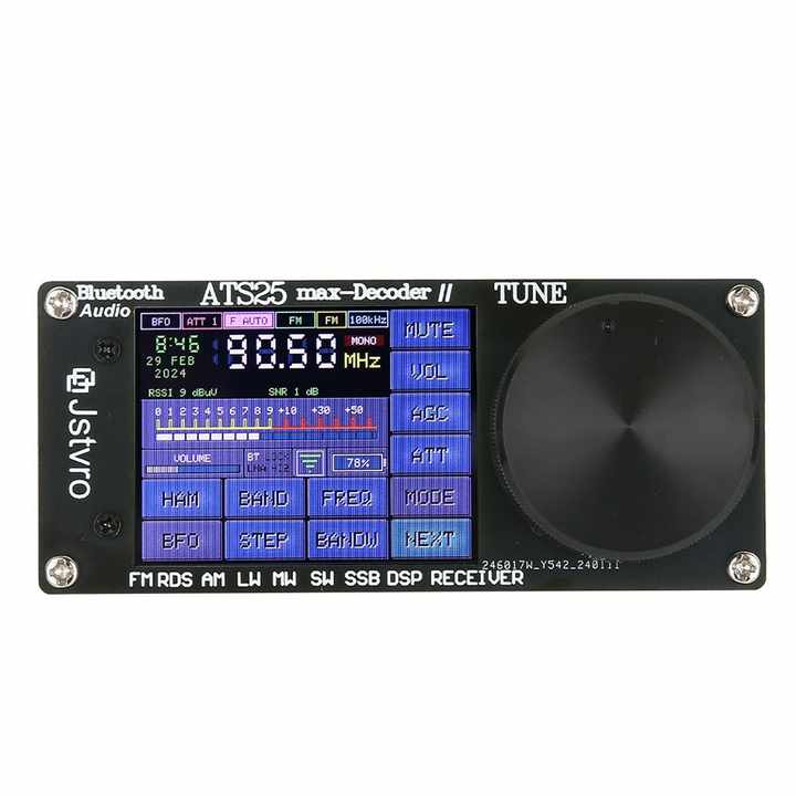 ATS25 Max Decoder II BT Version Full Radio Receiver FM SW SSB MW LW ...