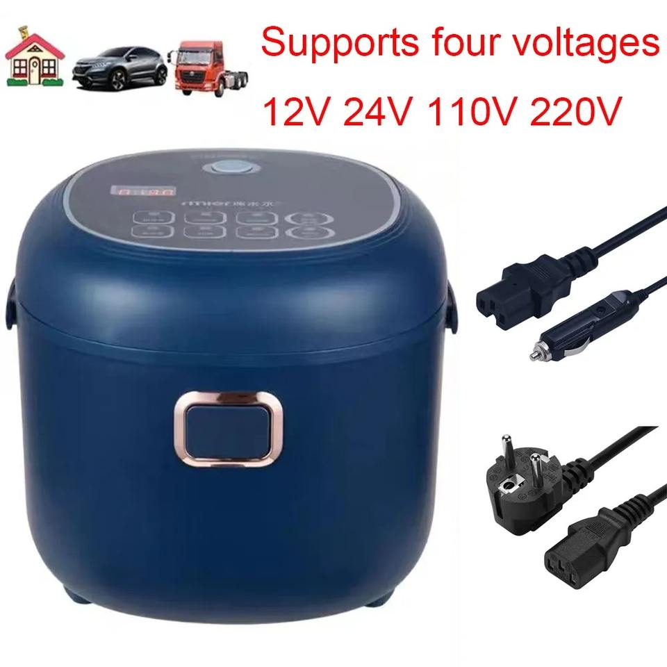 Car Rice Cooker 12v 24V 220V Car Home Dual Use Self-driving Portable ...