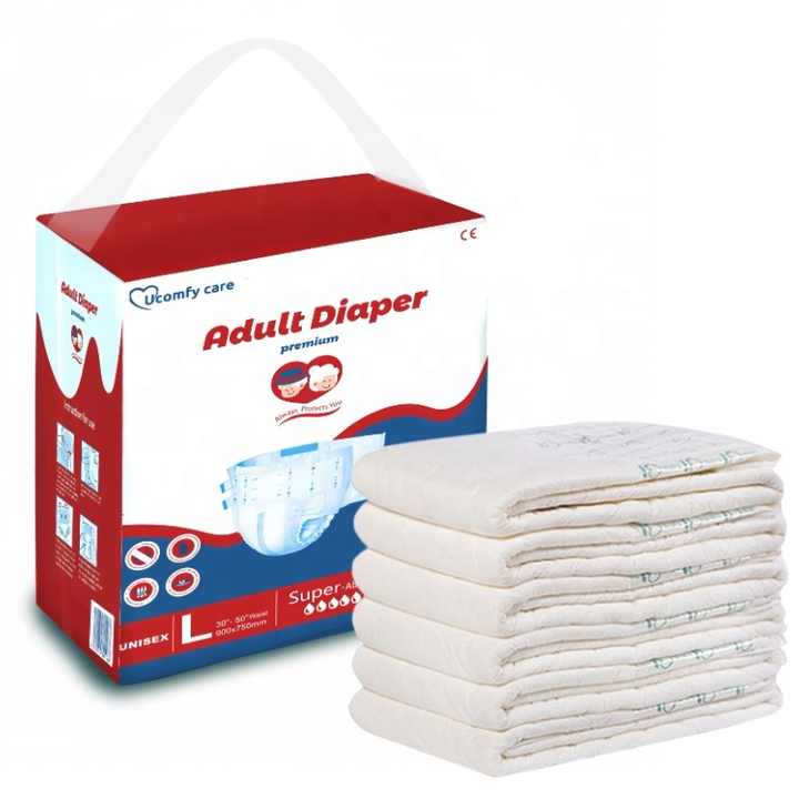 XL Size Disposable Adult Diapers Breathable and Printed Made From Fluff ...