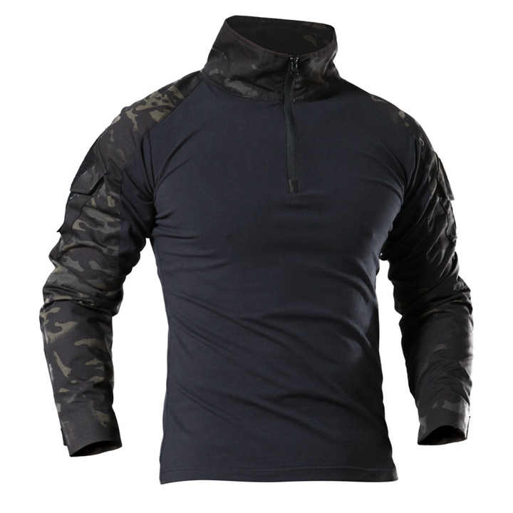 Top Selling Men's Long-Sleeved Tactical T-Shirt Cotton Polyester Nylon ...