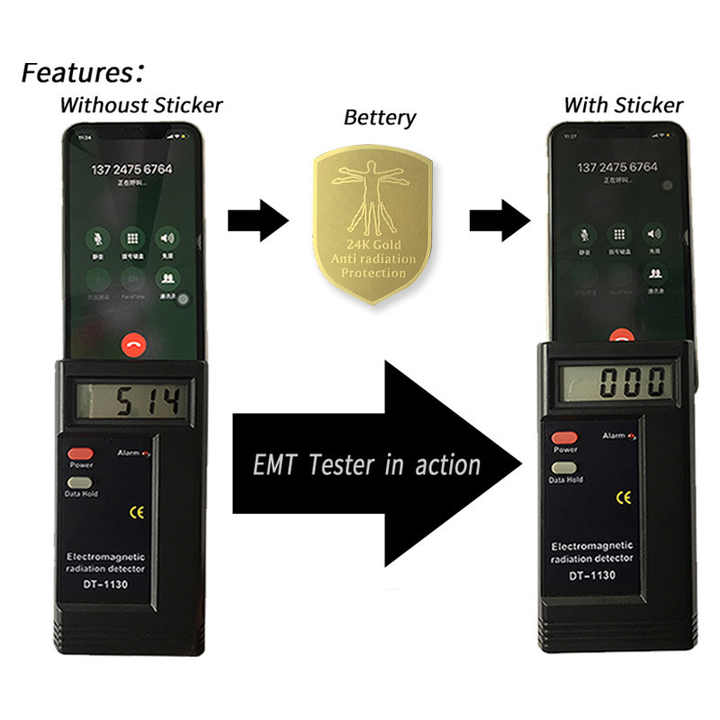 24k Gold Negative Ion Radiation Protection Energy Sticker