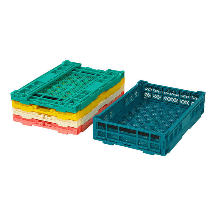 Heavy-Duty Plastic & PP Mesh Agriculture Crate Foldability Container ...