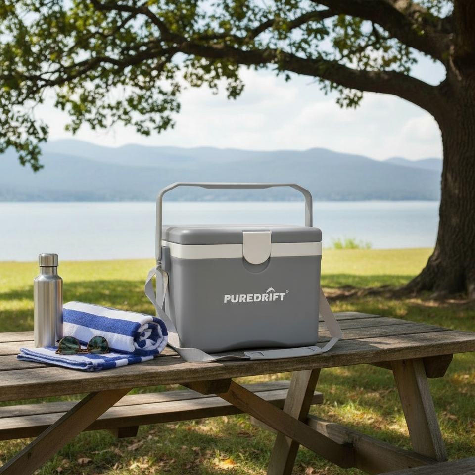 Large 10L Plastic Insulated Cooler Box for Fishing Outdoor Activities ...