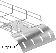 Cable Tray Dropout Waterfall Style 90mm Wide 200mm Long 10 PCS Zinc ...