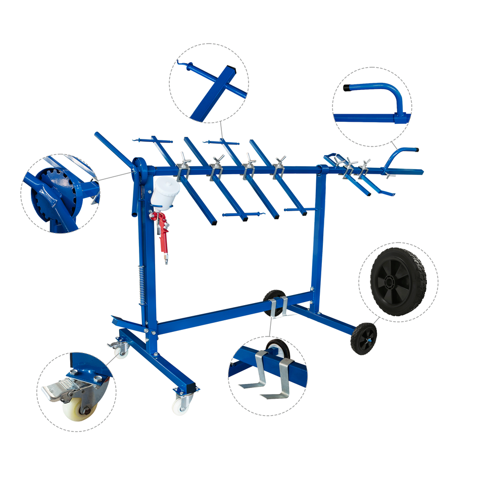 Heavy Duty Iron Rotating Spray Painting Rack with 360 Adjustable Stand ...