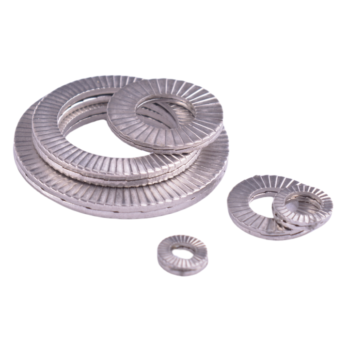 SS304 DIN25201 Double Layered Self-locking Washer Flat White Zinc ...