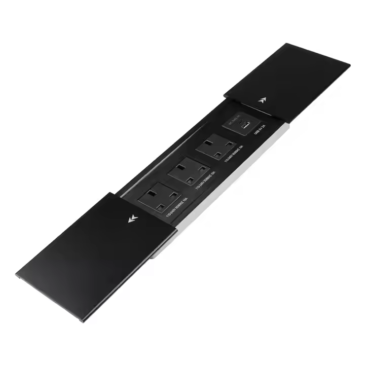 High-quality multi-functional power cable box with black double-sided ...