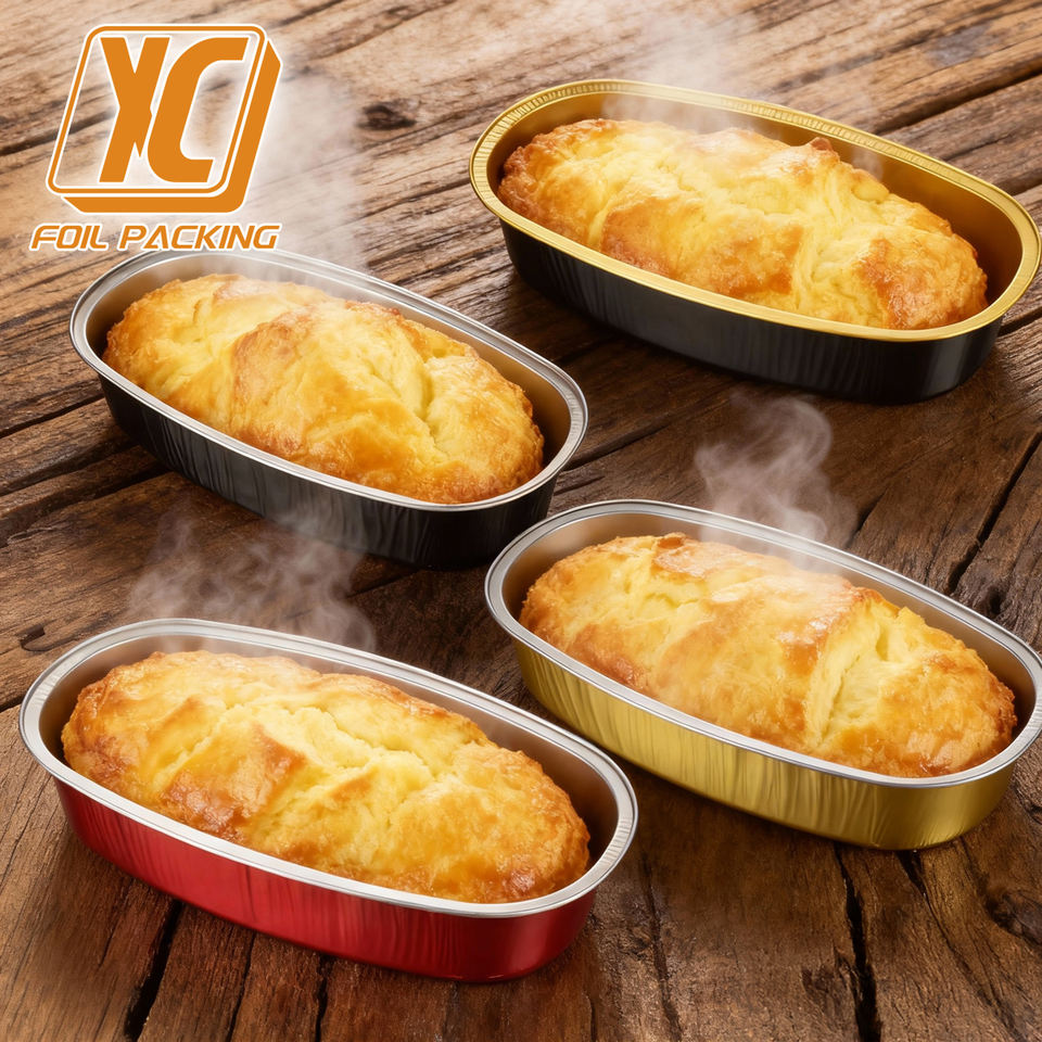 XC Y49 380mL Disposable Aluminum Baking Loaf Container Microwavable ...