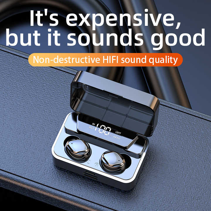 YISSIY S30 TWS Earbuds - LED Light, Noise Canceling, Bluetooth V5.4
