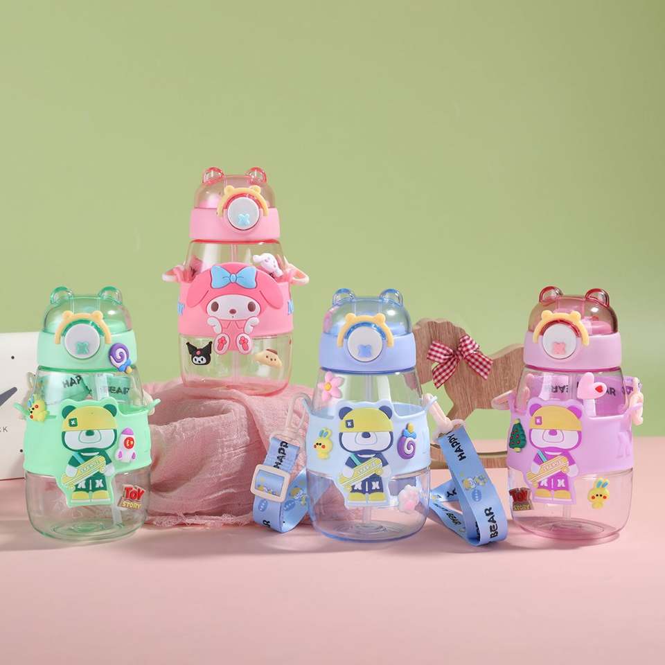 600ml Portable Drinking Cartoon Cute Bear Water Bottle Portable ...