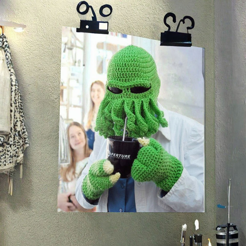 Handmade 3D Embroidery Ski Balaclava Mask Pirate Costume Octopus Beard ...