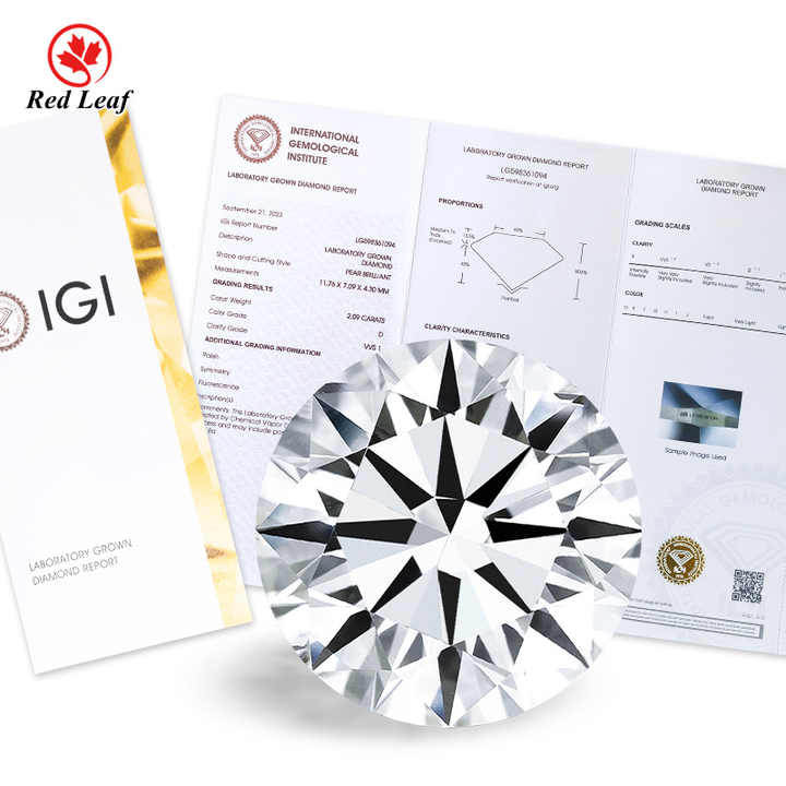 Redleaf IGI GIA Certificate Diamonds - Lab Grown Brilliance