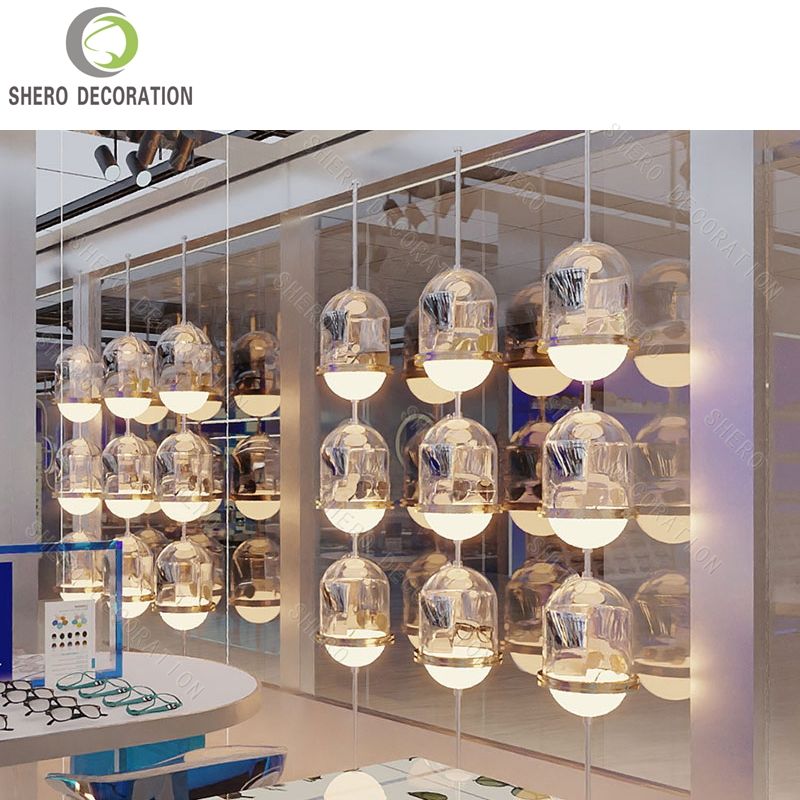 Customized Eyewear Store Wall Mounted Frame Glasses Display Rods ...