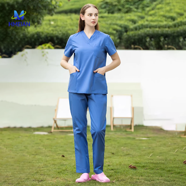 Blue Medical Suit Nurse Work Uniform Medical Scrubs Scrubs Uniforms ...