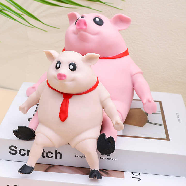 2023 Tpr Anti Stress Relief Fidgets - Cute Pink Pig Toy