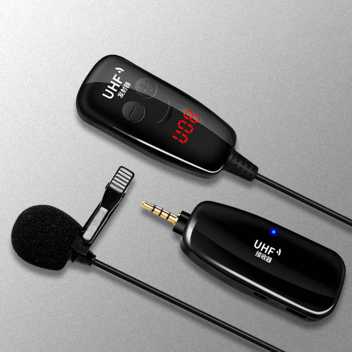 Hot Neck Walkie Talkie Throat Mic UHF Wireless Mic Lavalier Lapel Mic ...