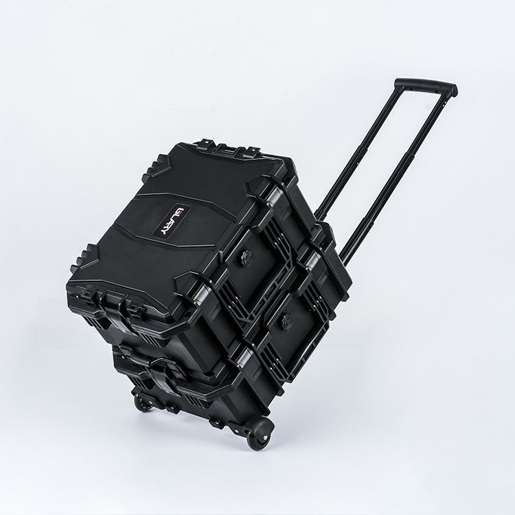GLARY Rolling Tool Case - Durable Hard Plastic Box with Wheels